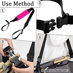 3 Pack Carry Strap for Beach Chair Folding Chair Adjustable Beach Chair Carry Strap Replacement Universal Folding Chair Carry Strap for Beaches Camping Picnics (Blue, Purple, Rose)