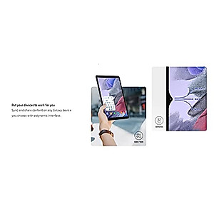 Samsung Galaxy Tab A7 Lite 8.7" (32GB, 3GB) Wi-Fi Only Android Octa-core Tablet, US Model SM-T220 W/Folding Smart Cover Leather Case (Silver)