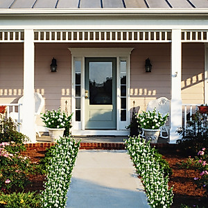 Beebel Artificial Flower Greenery Plants for Home Kitchen Dining Room Hanging Planter Garden,4 Bundles / White