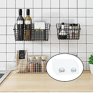 DonLeeving 14 PACK Shower Caddy Adhesive Replacement Stickers Strong Sticker Adhesive Strip Pad Shower for Bathroom Storage Corner Transparent Shelves Wall