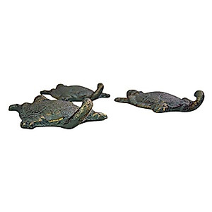Wowser Cast Iron Turtle Wall Hook Set, Pack of 3, 5 1/4 Inch