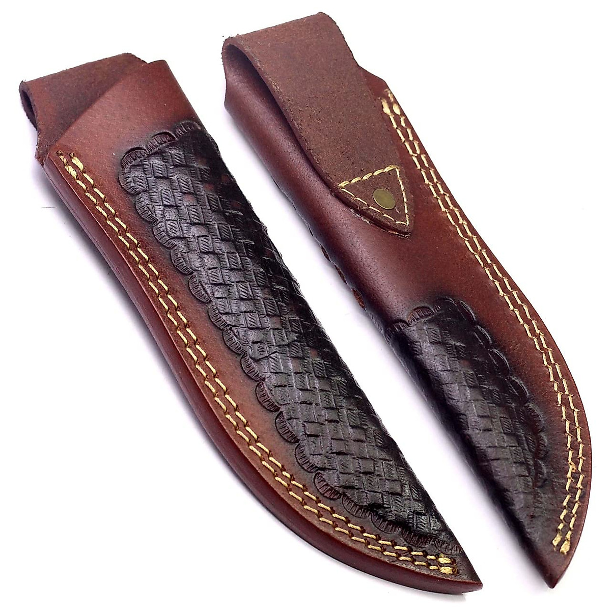 8" long handmade leather sheath knife sheath for 8"—9" fixed blade knife