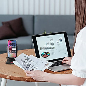 Doohickey Phone and Tablet Stand, Adjustable and Foldable, The Perfect Hands-Free Stand Compatible with Most Tablets and Cellphones Lightweight and Sturdy (Black)