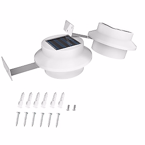 Everyday Home 80-109 Solar Outdoor Mounting Weather Resistant LED Illumination for Entrance, Walkway and Security Light, (Set of 2)