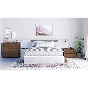 Nexera 4-Drawer Chest, Walnut, Brown