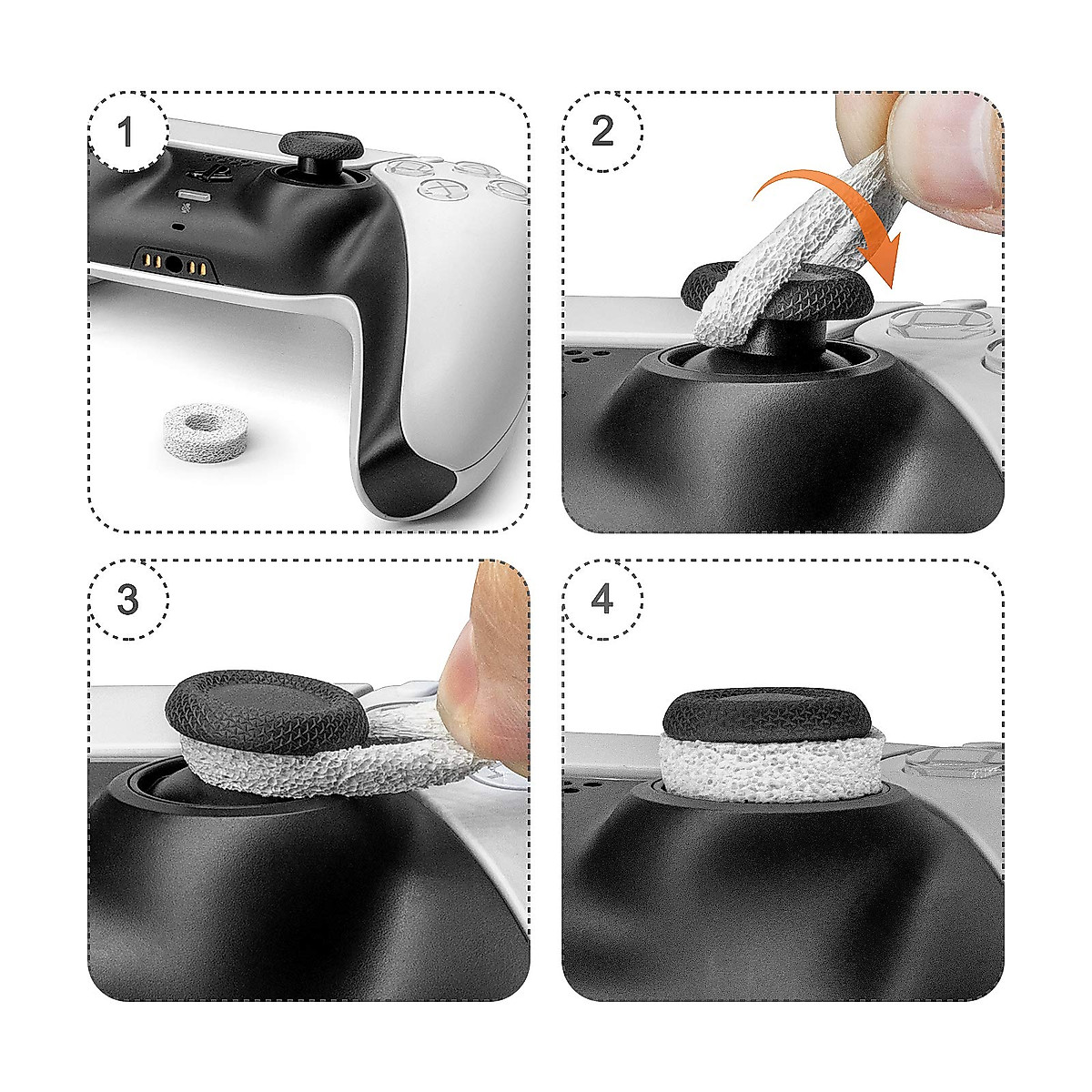 Yicege Precision Rings, Aim Assist Rings Motion Control for PlayStation 5 PS5, PlayStation 4 PS4, Xbox, Xbox one, Xbox series X, Pc Gamepads, Switch Pro, Sucf Controller 3 Different Strengths