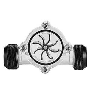 G1/4" Water Flow Indicator, Flow Meter Indicator for PC Water Cooling(Black)