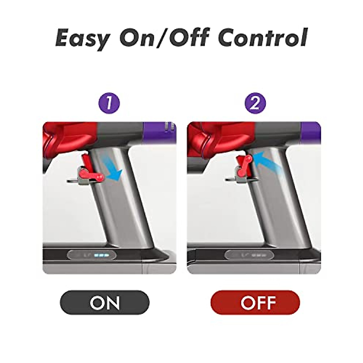 ICONOCO Trigger Lock for Dyson V6, V7, V8, V10, V11 and Compatible with V15, Free Your Gripping Fingers, Power Button On/Off Control for dyson