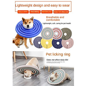 Dog Cone Collar, Inflatable Dog Neck Donut Collar Alternative After Surgery, Soft Protective Recovery Cone for Small Medium Large Dogs and Cats Puppies - Alternative Collar (Dark Blue,XL)