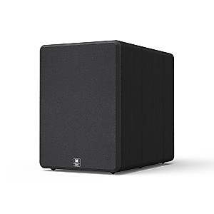 Monolith M-12 V2 12-Inch THX Certified Ultra 500 Watt Powered Subwoofer - Low Distortion, High Power Output, Vented HDF Cabinet, RCA and XLR Inputs, for Home Theater Systems, Black Ash Finish