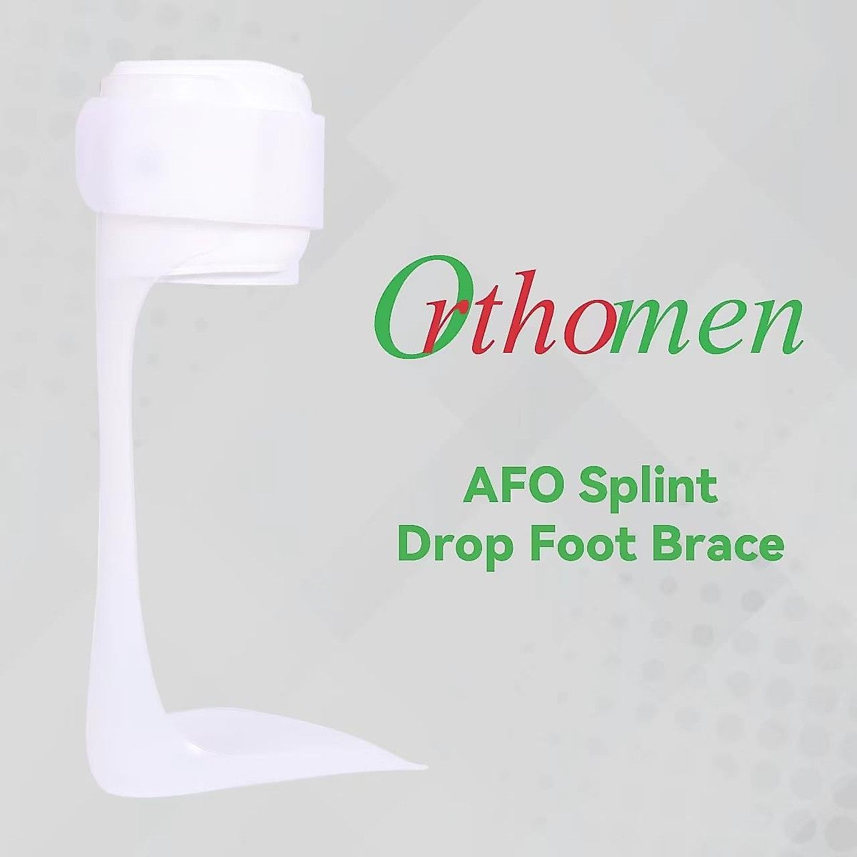 Orthomen Ankle Foot Orthosis Support - AFO Splint - Drop Foot Brace (M-Left)