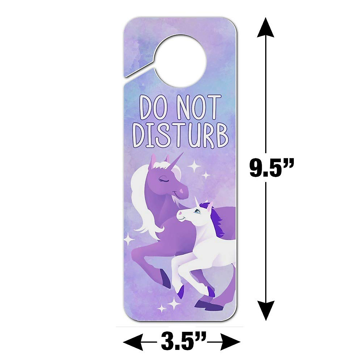 GRAPHICS & MORE Magical Mom Unicorn and Baby Plastic Door Knob Hanger Sign