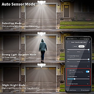 USTELLAR Smart LED Security Light Motion Sensor Outdoor 50W 5500lm Tunable White 2700K-6500K WiFi Exterior Flood Light Waterproof Floodlight Alexa/Google Outside Spotlight for Backyard House Patio