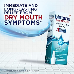biotène Moisturizing Dry Mouth Spray, Moisturizing Spray for Dry Mouth and Bad Breath, Gentle Mint - 1.5 Fl Oz