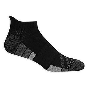 Fruit of the Loom Men's Breathable Performance Cushioned Socks-6 Pair Pack, Low Cut-Black, 12-15