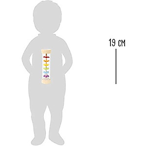 Wooden Rainbow Rainmaker Toy by Small Foot – Rhythm Instrument and Rattle for Babies Helps Hand-Eye Coordination and Developing Sensory Skills – Classic Educational Game for Toddlers – Age 6+ Months