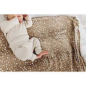 Large Premium Knit Baby Swaddle Receiving Blanket"Fawn" by Copper Pearl