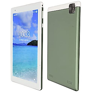 8.1 Inch Tablet, Android 10 2.4/5Ghz WiFi Tablet PC, 4+64GB, MTK6592 CPU, 720x1280 Resolution, with 3 Card Slots, Green, for Entertainment