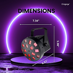 DragonX Mushroom RGB Party Light – Dynamic LED Disco Ball Light for Home and Party Ambience, DJ light and Club Lighting, Christmas Decoration