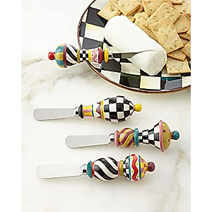 MACKENZIE-CHILDS Jubilee Canape Knives, Cheese Knife Set, Set of 4