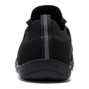 HOBIBEAR Wide Minimalist Barefoot Shoes Mens Womens Walking Sneakers Shoes | Zero Drop Sole | Optimal Relaxation (All Black,Women 10.5 Wide/Men 8.5 Wide)