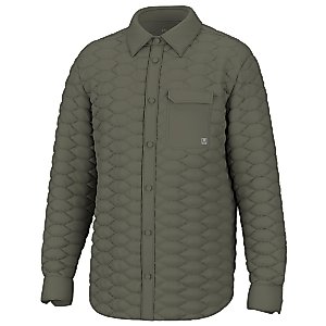 HUK mens Tarpon Quilt Shacket, Button-down and Jacket Button Down Shirt, Moss, Medium US