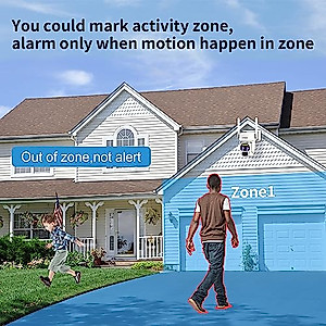 LETSCEE Security Cameras Wirelss Outdoor Solar Powered for Home Security, 360 View Outside Camera,WiFi,Motion Detection,Night Vision,PTZ,10x Hybrid Zoom PAN Tile,IP65 Weather Proof (1 Pack)