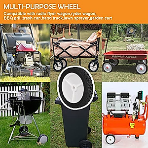 Oregon 72-106 Plastic Wheel 2PCS Universal Wheels Tires Compatible with Craftsman AYP MTD Lawnmower Suitable for Replacement of Radio Flyer Wagon BBQ Grill Trash Can Hand Truck Lawn Sprayer