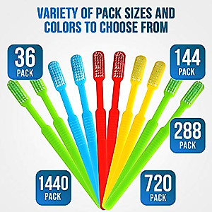 144 Prepasted Disposable Toothbrushes | Pre-Pasted Soft Bristle Tooth Brush Set for Dental Care & Oral Hygiene | Individually Wrapped Toothbrush Pack Airbnb Gifts | NO WATER NEDEED, Paste Made In USA.