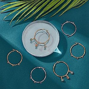UNICRAFTALE 12 Pcs 2 Colors 304 Stainless Steel Huggie Hoop Earrings Findings 12 Gauge Large Hoop Earrings DIY Hypoallergenic Huggie Earrings with 3 Loops for Women DIY Earring Jewelry Making