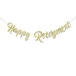 Happy Retirement Banner - Retirement Party Decorations,retirement Banner,happy Retirement Sign,glitter Banner Retirement Decor,office Work Party