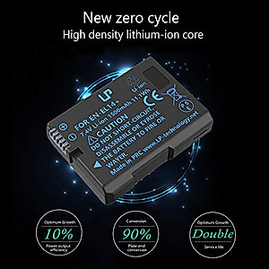 EN-EL14 EN EL14a Battery Rechargeable, LP Battery Compatible with Nikon D3500, D5600, D3300, D5100, D5500, D3100, D3200, D5200, D5300, D3400, DF, Coolpix P7000, P7100, P7700, P7800 Cameras & More