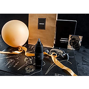 URBANER Battery powered Rotary Ear and Nose Hair Electric Trimmer, Cordless Washable Shaver for Men, Waterproof, Portable, Water Resistant Clipper, MB-061