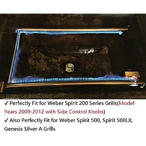 GasSaf Burner Tube Set Replacement for Weber 7507, Spirit S-200, S-210, E-200, E-210, Spirit 500, Spirit 500LX, Genesis Silver A Grill Parts, 27 inch 304 Stainless Steel Gas Grill Burner Tube Kit