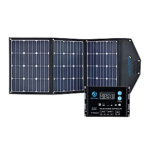 ACOPOWER 120W Portable Solar Panel,3x40W 12v Foldable Solar Panel Suitcase with USB/QC 3.0/DC/Type-C 4 Outputs for Phones,Camping,RV Car Fridge with ProteusX 20A Charge Controller, (HY-LTK-3x40WPX20A)