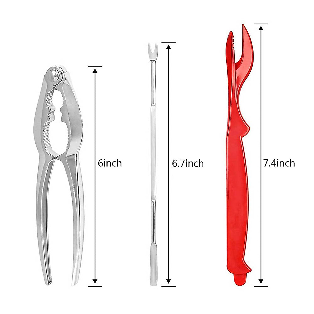 New Starting Point Trading 26 PCS Seafood Tools Include Crab Crackers, Seafood Scissors, Lobster Sheller, Crab Hammer, and Shellfish Forks, Nutcracker Set