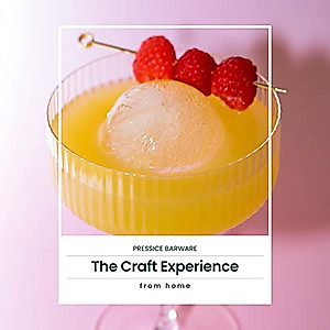 Pressice Barware Ice Ball Press - Effortlessly Make Giant 2.3" Ice Balls - Includes Aircraft Grade Aluminum Ice Press and Ice Mold - Assembled in the US (Ice Press, Blue)