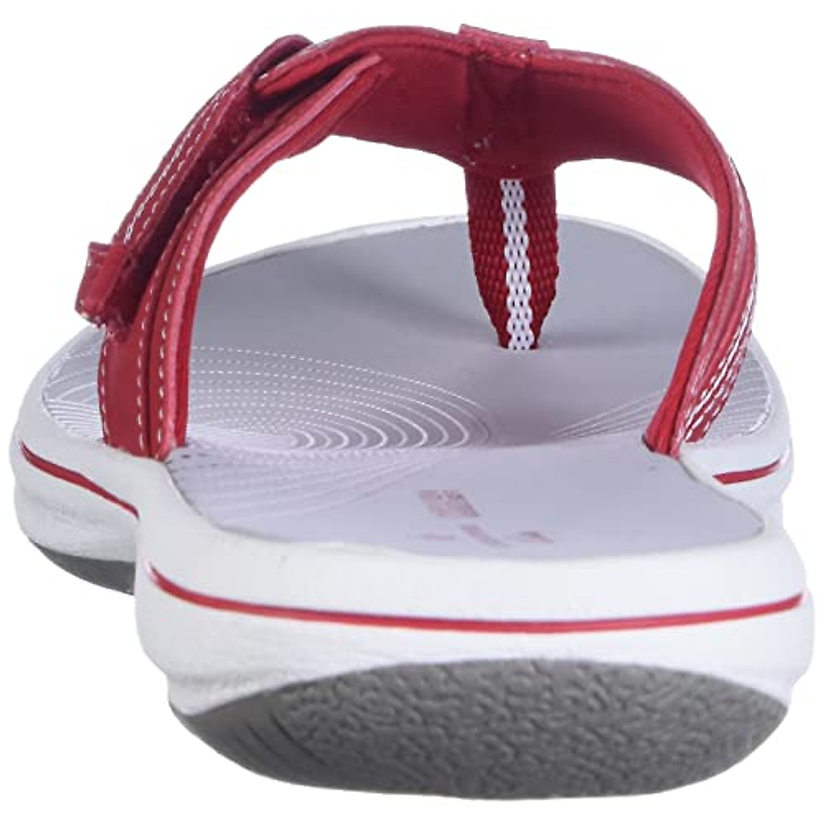 Clarks Women's Brinkley Jazz Flip Flop, red Synthetic, 7 Medium US