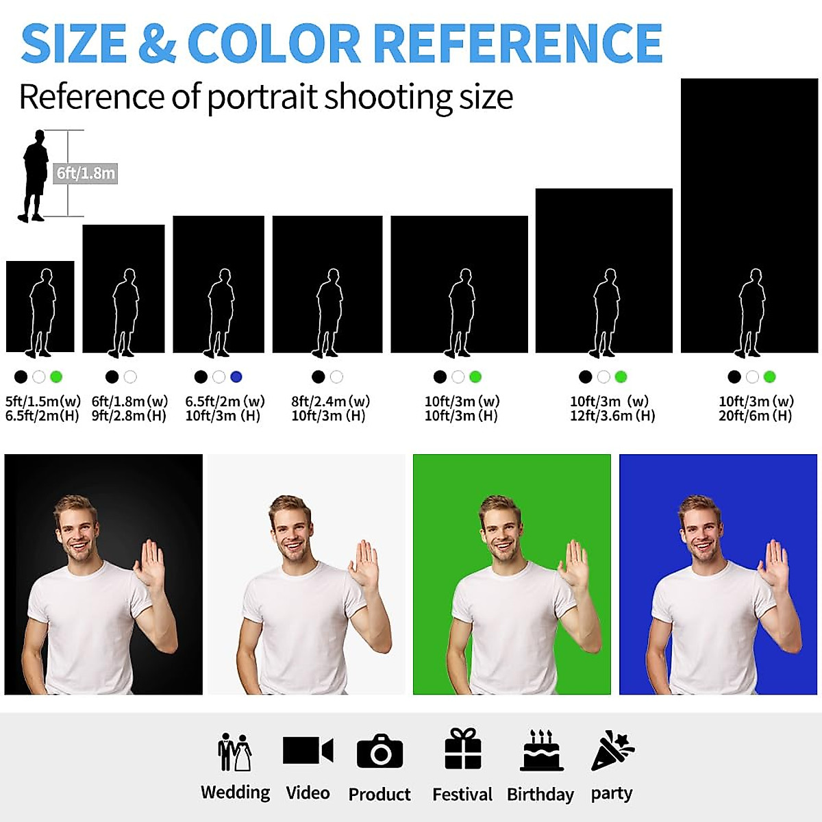 White Photography Backdrops for Photoshoot, HEMMOTOP 10x8 ft White Photo Backdrop Background Curtain, for Video Recording, Photographic Studio, Picture, Party, Photos, Product (Backdrop only)