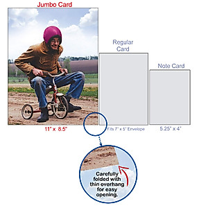 NobleWorks - Jumbo Funny Birthday Card for Men (8.5 x 11 Inch) - Bday Greeting for Dad, Husband - Senior Trike Ride J6435BDG