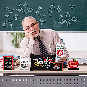 Funnymoom 13 Pcs Teacher Appreciation Gifts Bulk, Teacher Gifts for Women Box Thank You Gift for Teachers Birthday Graduation Valentines Day Christmas Back to School(Bright)