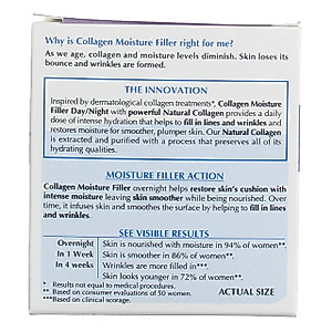 L'Oreal, Daily Moisturizer, Day/Night Cream, Collagen Moisture Filler, 1.7 Ounce