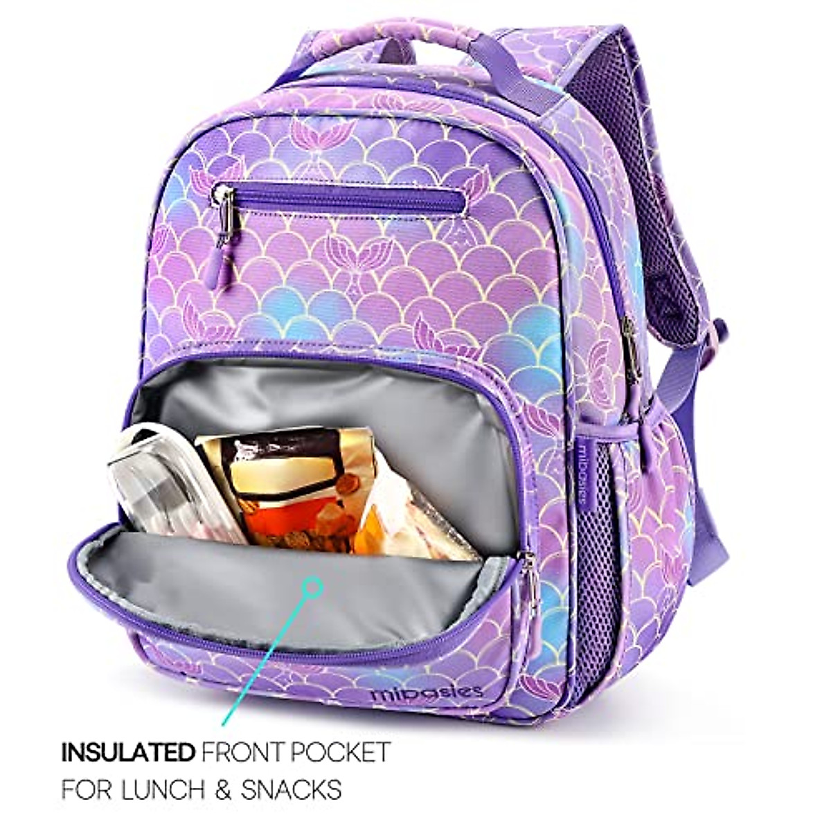 mibasies Mermaid Lunch Bag and Backpack for Girls