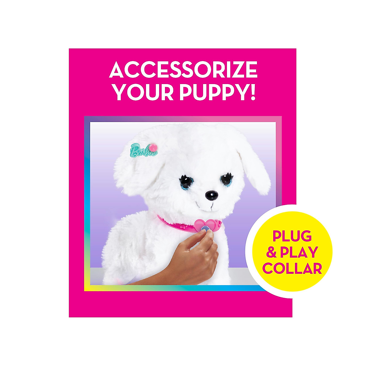 Barbie Walk & Wag Puppy Interactive Feature Plush, Walks, Barks, and Wags Tail Like a Real Dog, Kids Toys for Ages 3 Up by Just Play