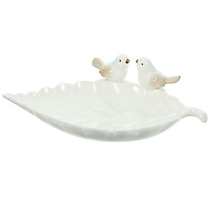 Alipis Jewelry Tray Earring Holder Necklace Display Dish Serving Trays Ceramic Ring Plate Desktop Necklace Container Candy Serving Dishes Display Tray Small Tray 3d Ceramics Dessert Plate