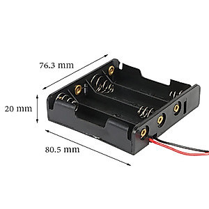 BlastCase 4xAA Battery Holder to DC Barrel Jack Connector for Arduino(pack of 2)