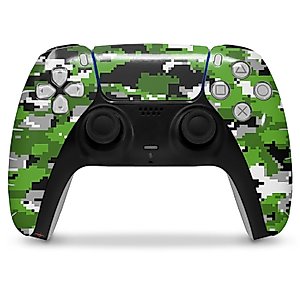 WraptorSkinz Skin Wrap compatible with Sony PS5 DualSense Controller WraptorCamo Digital Camo Green (CONTROLLER NOT INCLUDED)