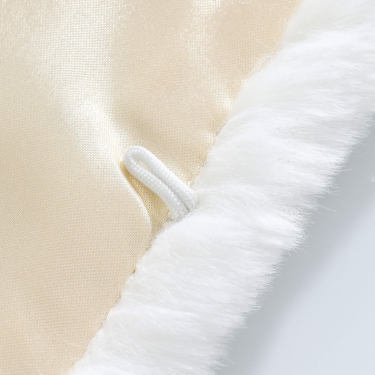 Haloty Wedding Faux Fur Shawl 1920s Women Fur Shawls and Wraps Bride Fur Stole Bridal Faux Fur Capelet Fur Cape Fur Shrug with Brooch for Women and Girls (Beige)