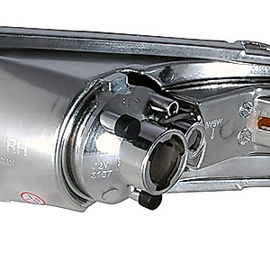 Carpartsinnovate For Ford 05-09 Mustang Turn Signal Front Bumper Lights Lamps Chrome Clear Pair