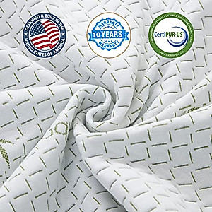 wOod-it Queen Mattresses, 10 inch Mattress Queen Size Memory Foam Bed in A Box Cooling Gel Medium Firm